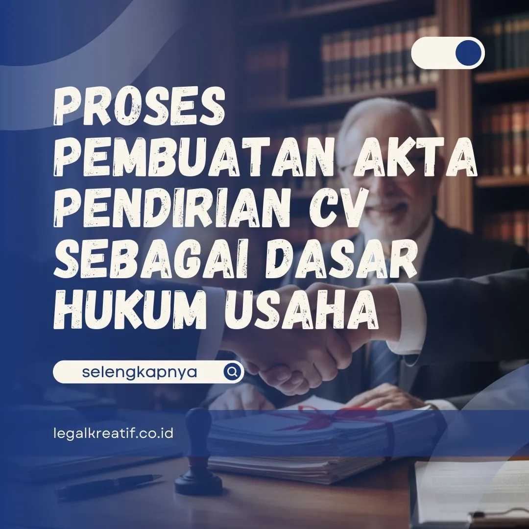 Proses Pembuatan Akta Pendirian CV sebagai Dasar Hukum Bisnis